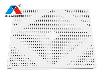 China Acoustic Aluminum Drop Ceiling Tiles 600x600mm Fireproof Nonwoven Backer for sale