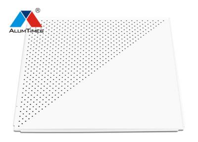 China Aluminum Lay In Ceiling Panels Perforated 595x595mm Powder Coated for Airport Office for sale