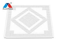 China Aluminum Lay In Ceiling Panels Perforated 595x595mm Powder Coated for Airport Office for sale
