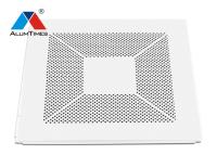 China Aluminum Lay In Ceiling Panels Perforated 595x595mm Powder Coated for Airport Office for sale