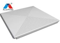 China Clip In Aluminium Perforated Ceiling White Color 600x600mm 1.8mm Dia for Terminals for sale