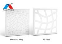 China Leaf Shaped Aluminum Perforated Ceiling Wooden Color Acoustic False Ceiling Tiles 600x600mm for sale
