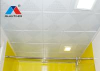China Wood Grain Perforated Acoustic Aluminum Ceiling Tiles 600x600mm for Living Room Decoration for sale