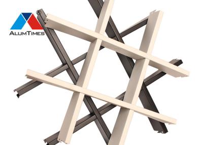 China Powder Coating Aluminum Grid Ceiling 100x100mm for Exhibition Hall Shopping Center for sale