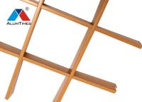 China Wooden Color Aluminum Grid Ceiling 100x100mm Powder Coating Hot Print for sale