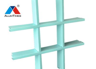 China Aluminum Grid Ceiling 0.6mm Thickness Weather Resistant Metal Grille Ceiling T-grid System for sale