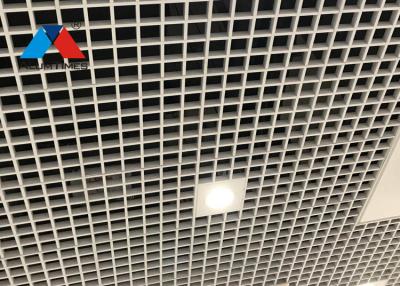China RAL Color Aluminum Grid Ceiling Perforated Suspended W25 x H80 x L440mm for sale