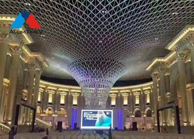 China Moisture Proof Aluminium Grid Ceiling , Open Cell Metal Ceiling 50mm × 15mm for sale