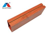 China Heat Transfer Printing Aluminum Baffle Ceiling Wooden Color TU Shape 25-40mm Width 0.6-1.0mm Thickness for sale