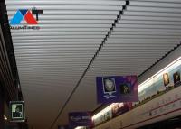 China 1mm Aluminum Baffle Ceiling Curved Keel Powder Coating for Metro Station for sale