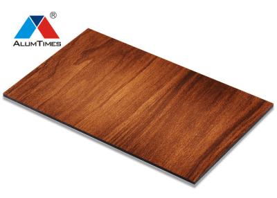 China Wood texture cladding exterior wall PVDF Fireproof and waterproof for 20 years for sale
