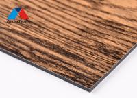 China PVDF Coated Wood Color Aluminum Composite Panel Fireproof 20 Year Outdoor Guarantee for sale