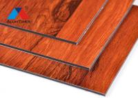 China PVDF Coated Wood Color Aluminum Composite Panel Fireproof 20 Year Outdoor Guarantee for sale