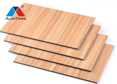 China Wood Look PE Aluminum Composite Panel 4mm for Bathroom Kitchen Balcony Cladding for sale
