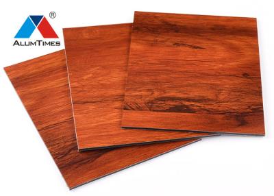 China Fire Retardant Aluminium Composite Panel 4mm Wooden Finish Sandwich Panel for Exterior Cladding for sale