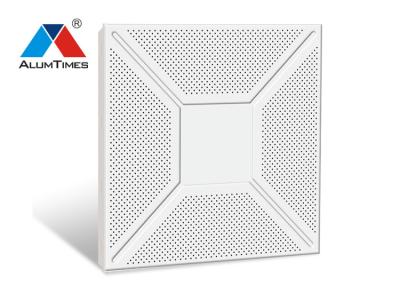 China Powder Coated Perforated Aluminum Ceiling Panel 600x600mm 0.6mm Clip In for sale