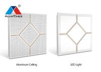 China Noiseproof Perforated Metal Ceiling Panels Round Hole Punched 300x1200mm for sale