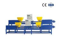 China Hot Press Pallet Block Making Machine 16Kw Power 1500kg Weight with 2 Forming Heads for Wood Waste Processing for sale