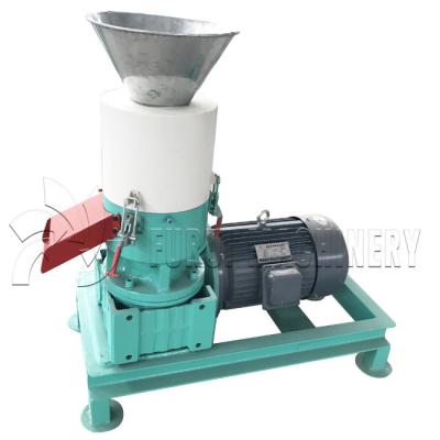 China Rice Husk Poultry Feed Pellet Making Machine 200mm Die Diameter with CE ISO Certification 110-140kg/h Output for sale