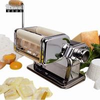 China Samosa Empanada Shule Pasta Maker Machine Hand Crank Ravioli Maker 430 SS With Double Cutter for sale