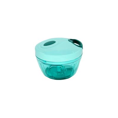 China Rust Resistant Kitchen Vegetable Chopper Pull String Food Processor With 4 Interchangeable Blades for sale