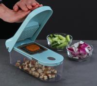 China 2 In 1 LFGB Kitchen Vegetable Chopper Shule With 8 Detachable Blades for sale
