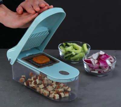 China 2 In 1 LFGB Kitchen Vegetable Chopper Shule With 8 Detachable Blades for sale