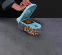 China ABS SS Kitchen Vegetable Chopper With Container For Cheese Carrots Onion Tomato Plantain for sale