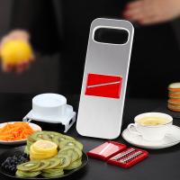China Manual Household Hand Held Vegetable Mandoline Slicer With Stainless Steel Blades for sale