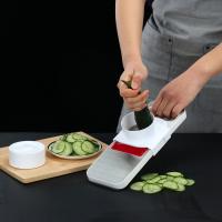 China Manual Household Hand Held Vegetable Mandoline Slicer With Stainless Steel Blades for sale