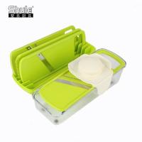 China Multi Functional Plastic Vegetable Slicer LFGB 3 In 1 Adjustable Mandoline Slicer Adjustable for sale