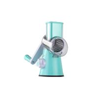 China Kitchen Plastic Rotary Hand Held Vegetable Chopper ABS AS Blue Red for sale