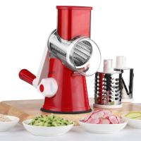 China Kitchen Plastic Rotary Hand Held Vegetable Chopper ABS AS Blue Red for sale