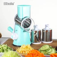 China Kitchen Plastic Rotary Hand Held Vegetable Chopper ABS AS Blue Red for sale