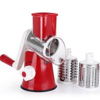 China Kitchen Plastic Rotary Hand Held Vegetable Chopper ABS AS Blue Red for sale