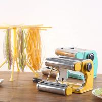 China Nickel Plated Hand Operated Pasta Maker 15cm Double Cutters Manual Pasta Maker for sale
