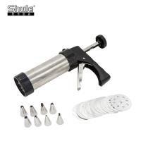 China ABS SS Steel Biscuit Press Machine Sliver LFGB Hand Operated Home Use for sale