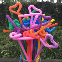 China Customizable 0.5x21cm Colorful Plastic Bendable Drinking Straws for Party Use for sale