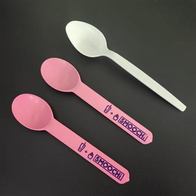 China PLA Compostable Customized Spoons Fork Knife Set 164mm for Ice Cream Shops for sale
