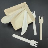 China Biodegradable Compostable Sugarcane Cutlery Set Fork Knife Spoon 164mm Eco Friendly Disposable for sale