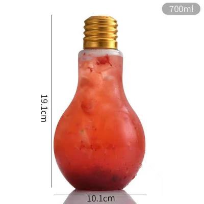 China BPA Free Bulb Shape PET Plastic Bottle 500ml for Beverage Juice Water Soda for sale