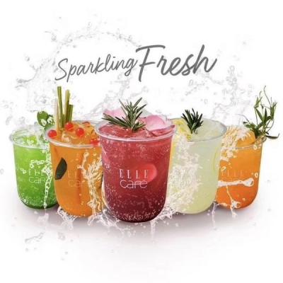 China Biodegradable Disposable PET Beverage U Cups 8oz 7.5cm x 7.5cm x 10cm FDA Certified for sale