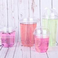 China FDA Certified 12oz 16oz Disposable PET Drinking Cup for Boba Shops Custom Logo for sale