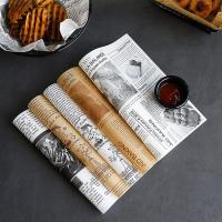 China Custom Printed Greaseproof Food Wrapping Paper for Hamburger Sandwich 14gsm 30gsm for sale