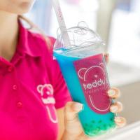 China 700ml PET Plastic Cups with Bear Lid for Bubble Tea Cold Drinks for sale