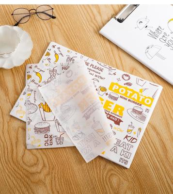 China Custom Oil Proof Deli Wax Paper Sheets 30x30cm Disposable Greaseproof Food Wrapping Paper for sale