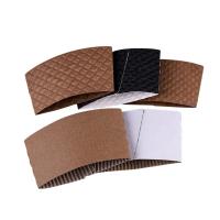 China Custom Eco Friendly Paper Cup Sleeve with Button 100 Pack Heat Resistant for sale