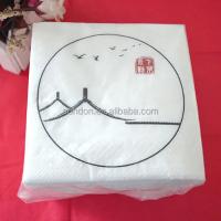 China 2-Ply 33cm x 33cm Unscented White Paper Napkins 100 Sheets Bulk for Restaurants for sale
