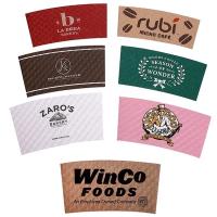 China Customizable Eco-Friendly Paper Cup Sleeve 80mm for Hot Beverage Protection for sale