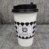 China White Paper Cup Sleeve Single Wall Insulation with Button 80mm for sale